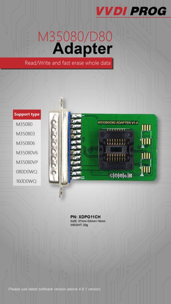 VVDI Pro M35080/D80 adapter, EWS3 adapter, EEPROM clip adapter, EWS4 ...