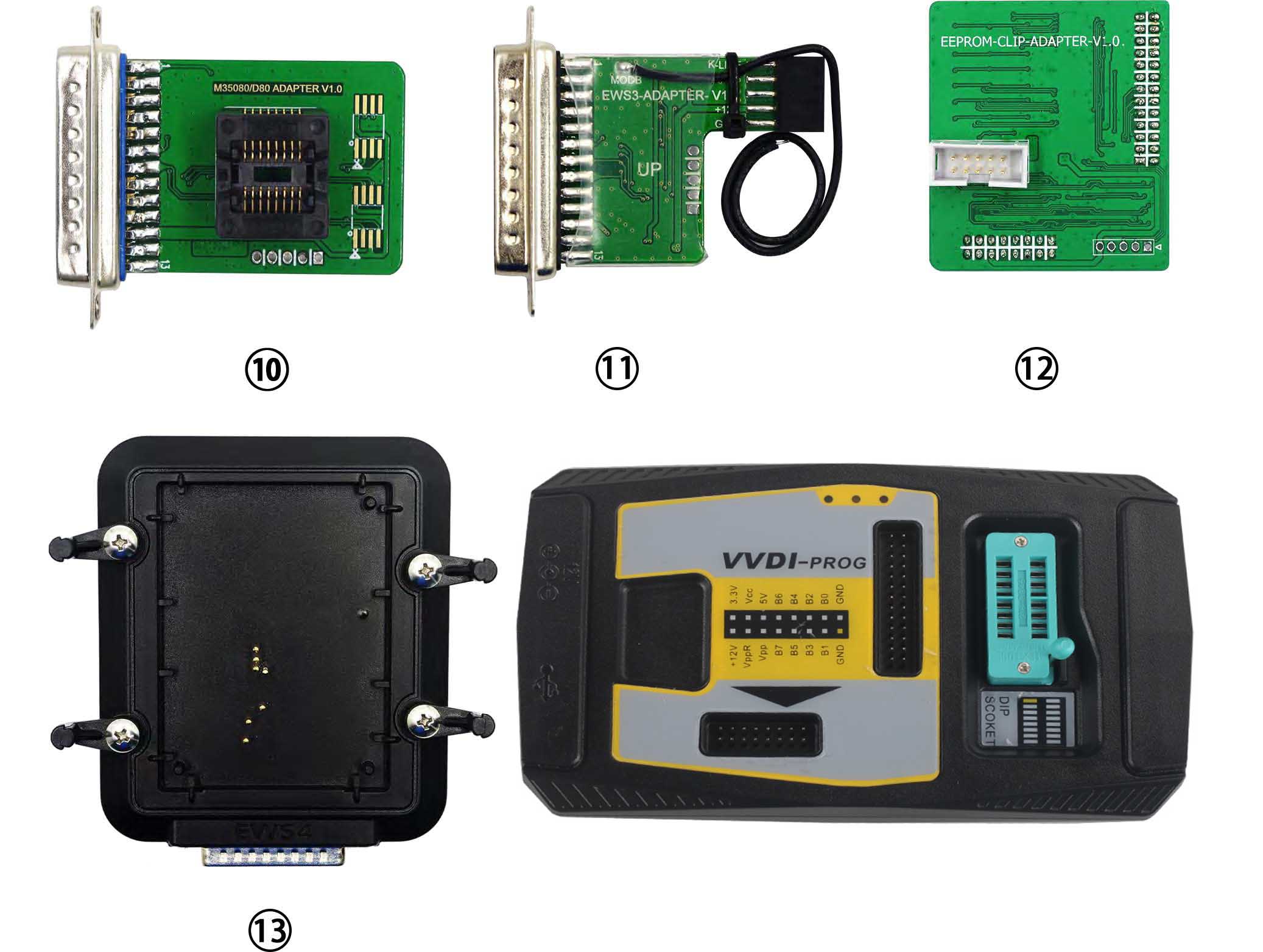 VVDI Pro M35080/D80 adapter, EWS3 adapter, EEPROM clip adapter, EWS4 ...