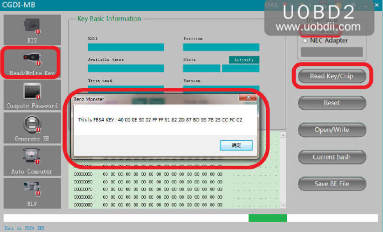 Benz FBS4,BE and 51 Key Information Identification by CGDI MB – UOBDII ...