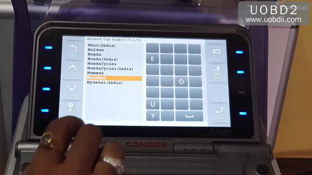 Condor Mini PLUS for Hyundai Grand i10 Key Decoding & Key Cut by Code ...
