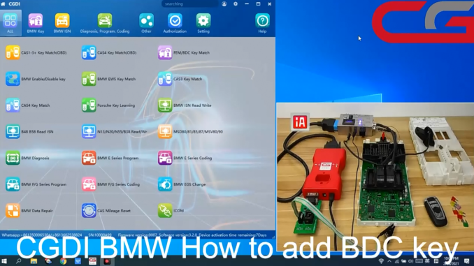 CGDI BMW Add FEM/BDC Key Tutorials – UOBDII Official Blog