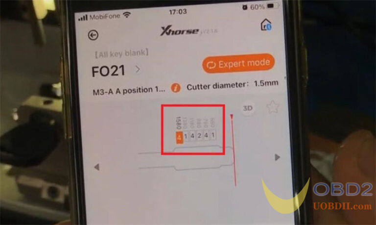 How to Cut Ford Transit FO21 TIBBE Key by Xhorse Dolphin XP-005 with M3 ...