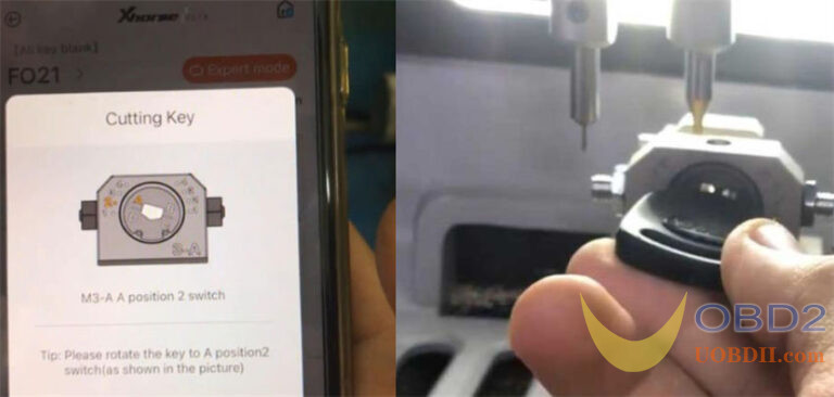 How to Cut Ford Transit FO21 TIBBE Key by Xhorse Dolphin XP-005 with M3 ...