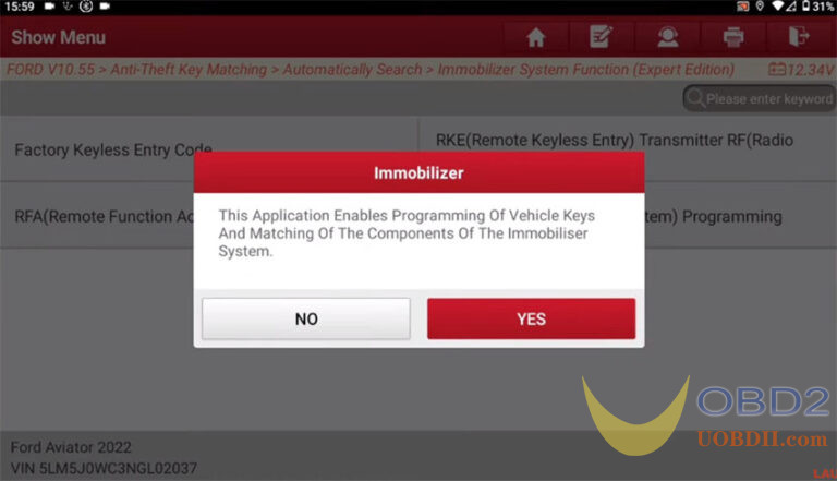 Launch X431 IMMO Plus / Elite Lincoln Anti-theft Key Matching – UOBDII ...