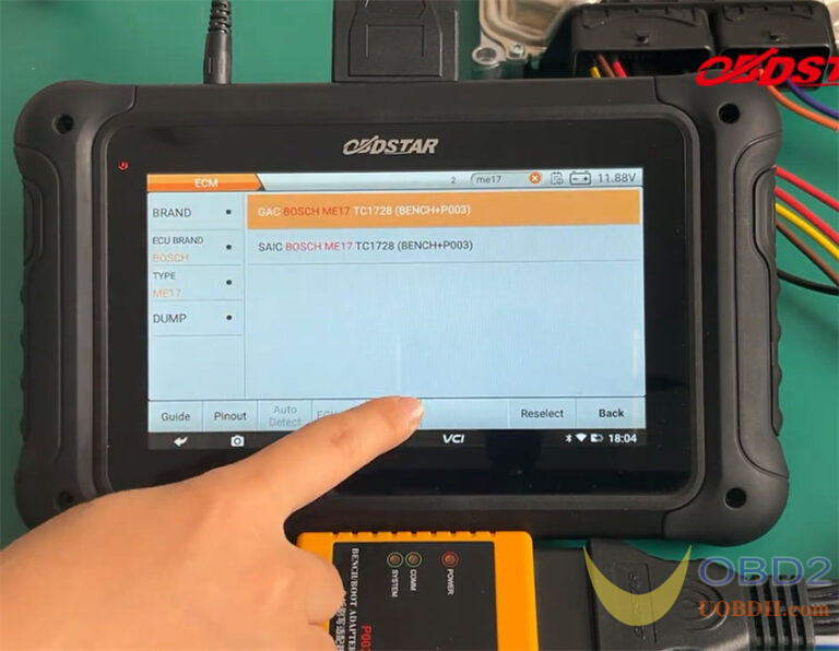 OBDSTAR DC706 Clone Bosch ME17 ECM on Bench – UOBDII Official Blog