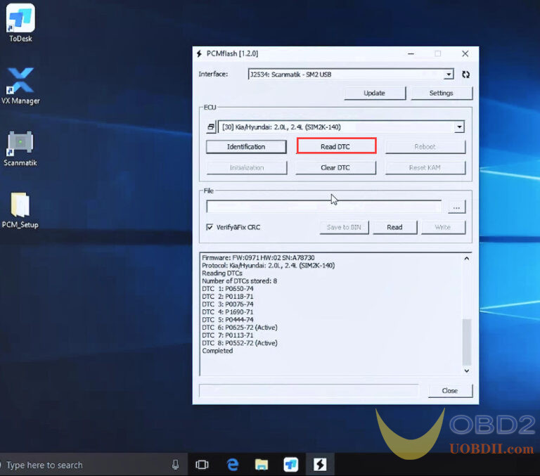 Godiag ECU GPT Boot AD and SM2 Pro Read Hyundai M7.9.8/SIM2K ECU ...