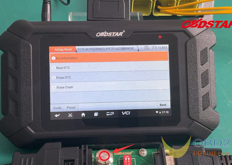 OBDSTAR P50 Reset Airbag on TOYOTA 89170 06790 by Bench – UOBDII ...