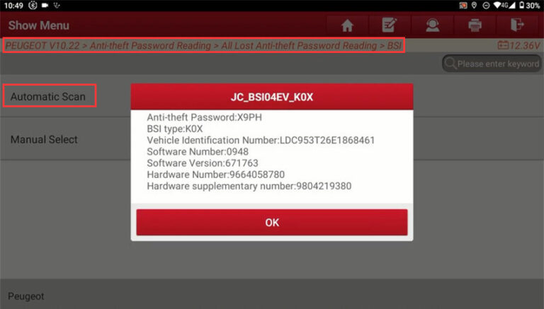 Peugeot 308/408 AKL Anti-Theft Key Matching with Launch X431 IMMO Plus ...