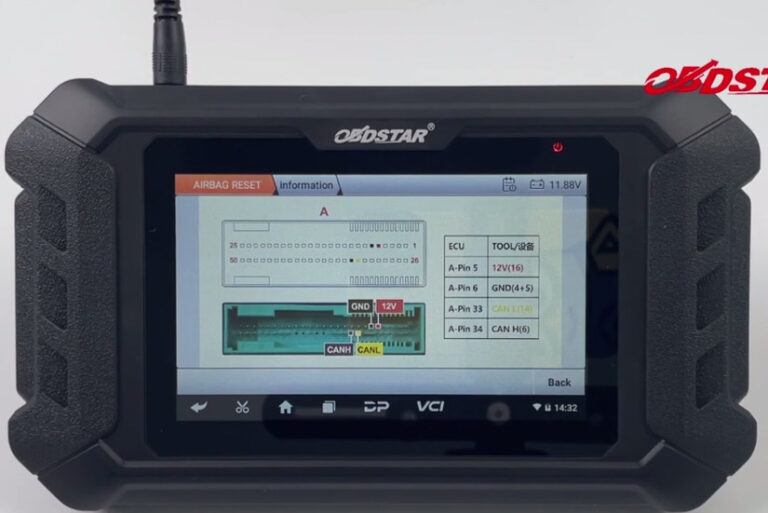 OBDSTAR P50 Reset JMC R7F701009 Airbag ECU on Bench OK – UOBDII ...