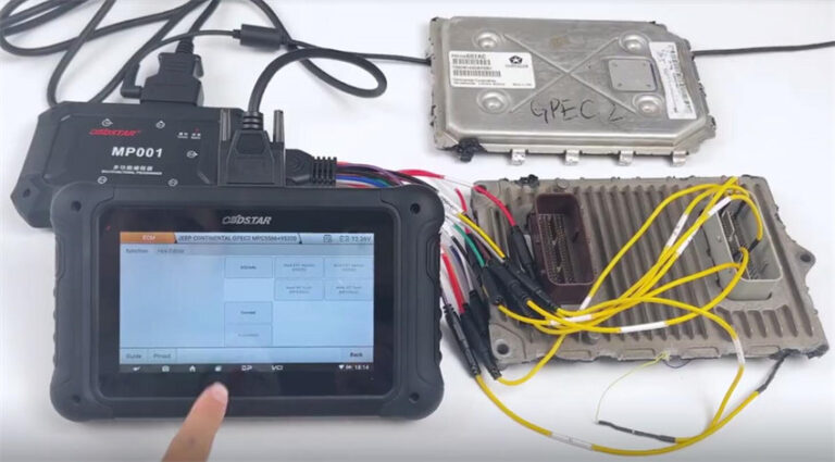 OBDSTAR DC706 with MP001 Programmer Clone JEEP GPEC2 ECM via Boot ...