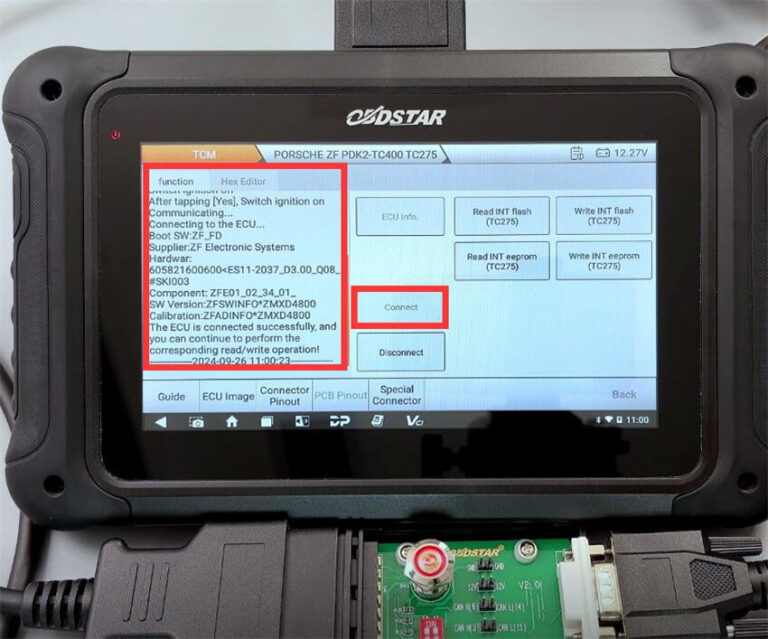 Porsche ZF PDK2-TC400 TCM Clone with OBDSTAR DC706 on Bench – UOBDII ...
