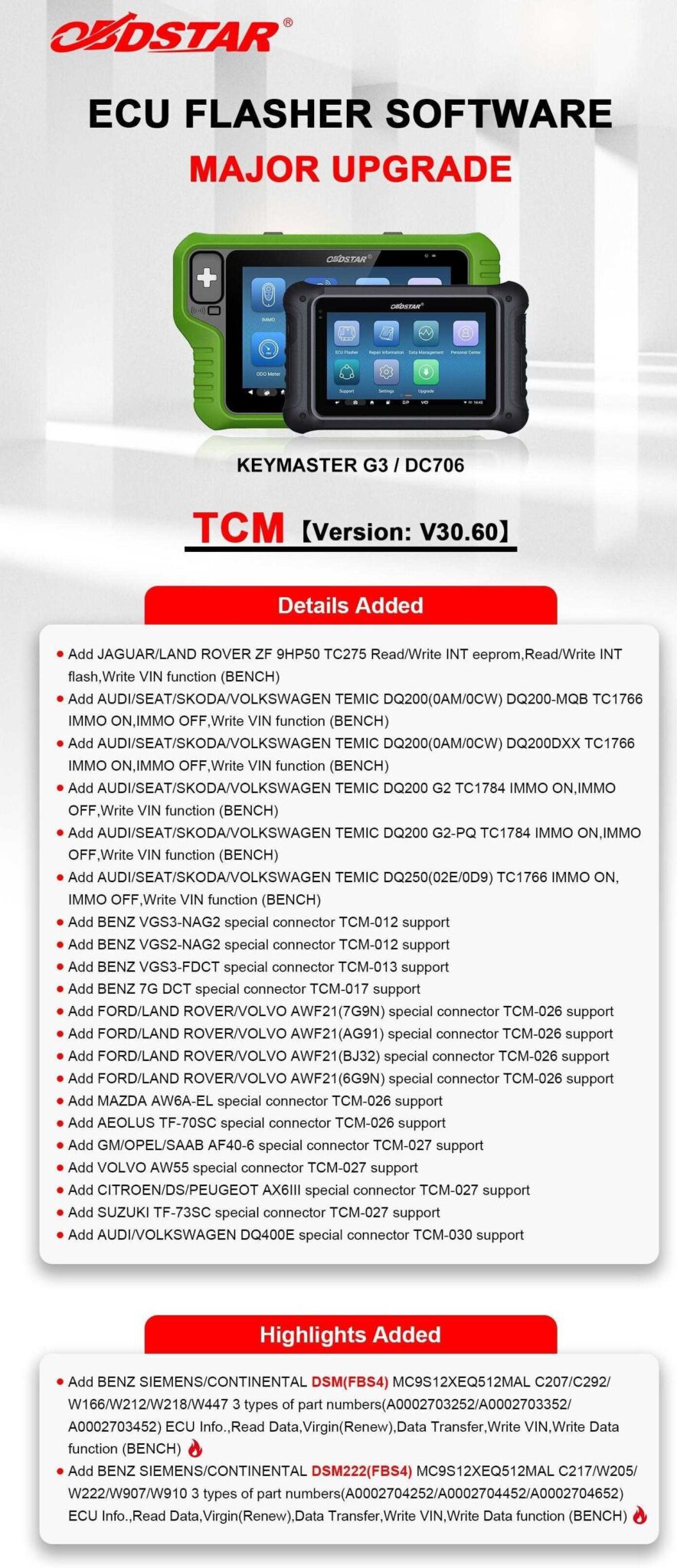 OBDSTAR ECU Flasher Software Update – Version V30.60 – UOBDII Official Blog