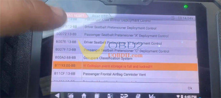 OBDSTAR P50 Reset 2023 Ford Explorer Airbag LB5T-14B321-PA via OBD OK ...