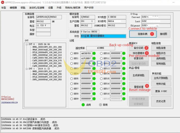 How to Reset Mileage on BMW BDC2 Module by APPRO2? – UOBDII Official Blog