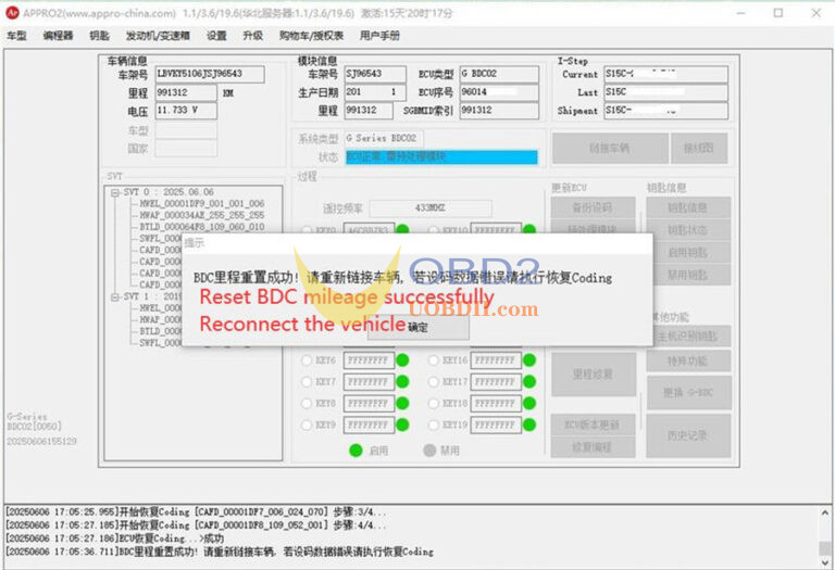 How to Reset Mileage on BMW BDC2 Module by APPRO2? – UOBDII Official Blog