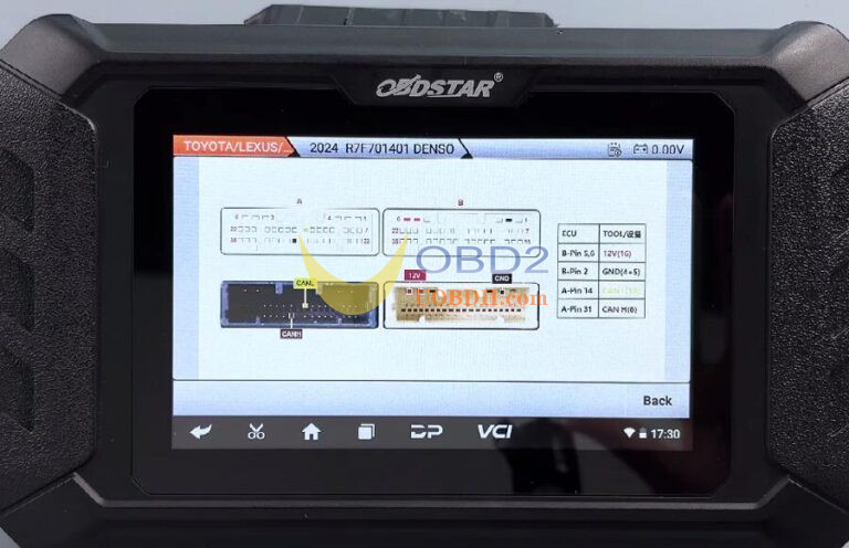OBDSTAR ODOMaster Correct 2024 TOYOTA R7F701401 Encrypted MCU Mileage ...