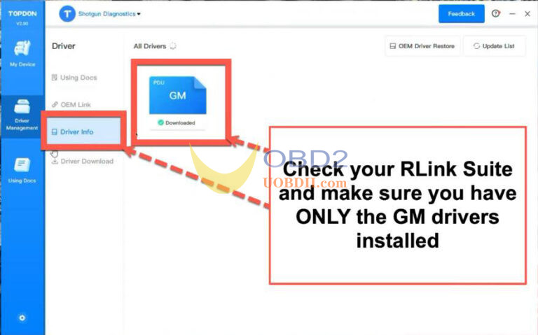 Topdon RLink J2534 and GM Techline Connect SPS2 Connection Guide – UOBDII Official Blog